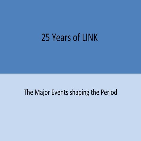 25 Years of LINK | PPT