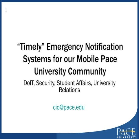 Timely Emergency Notification Systems | PPT