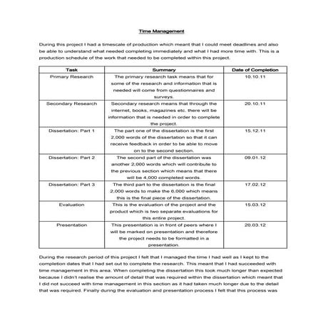 Time Management | PDF