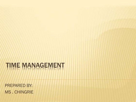 Time management skills | PPT