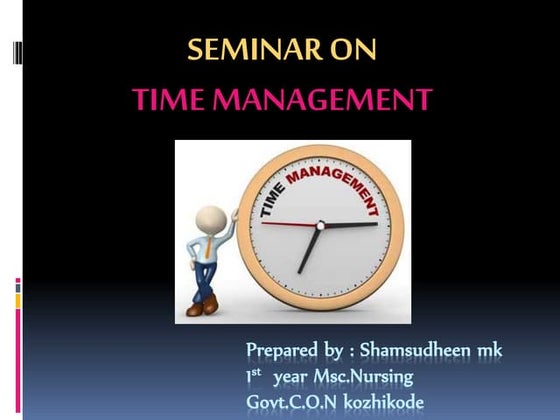 TIME MANAGEMENT POWERPOINT | PPT