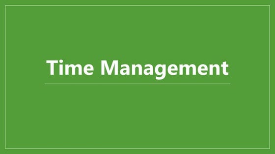 Time Management for Students | PPT