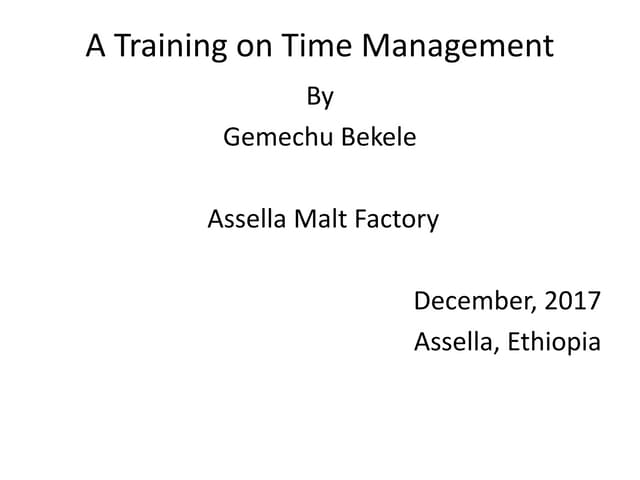 Time management skills | PPT