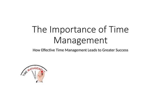 Effective time management | PPT