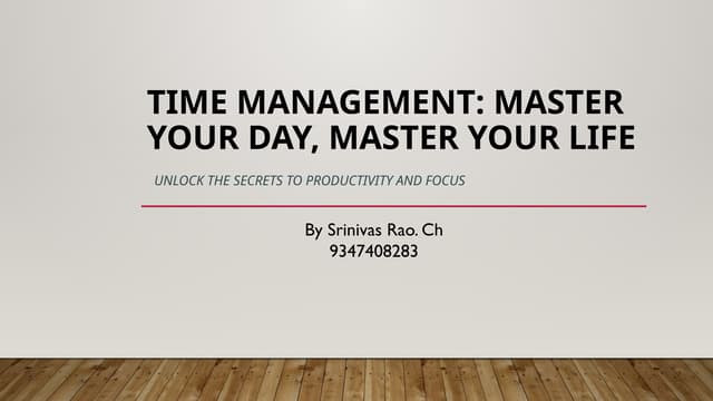 Time Management and Productivity.pptx