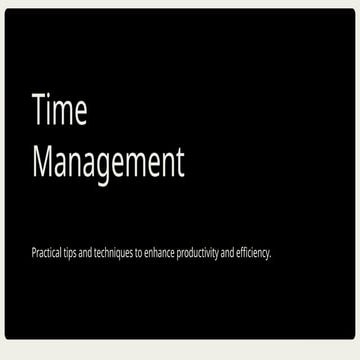 Master Your Day: Smart Time Management Today | PPT