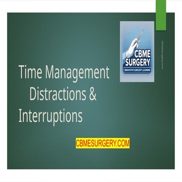 Time Management- Distractions & Interruptions | PPTX