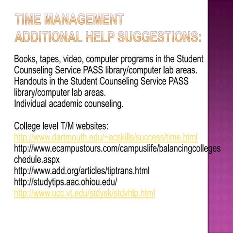 Time management GFGA 2010 | PPTX | Technology & Computing