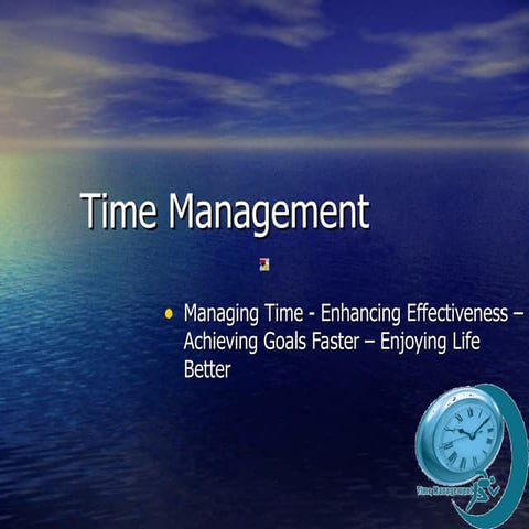 Time Management for corporate employees at work | PPT