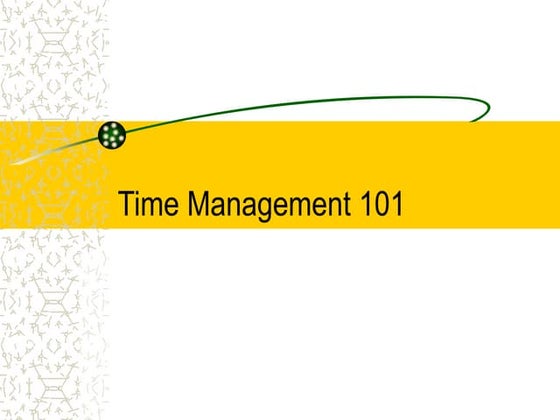 Time Management Leaders Workshop | PPT