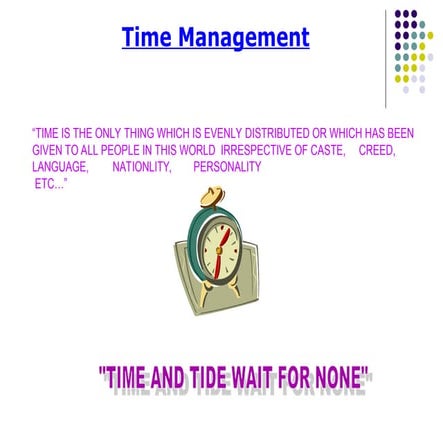 Time Management presentation for management | PPT