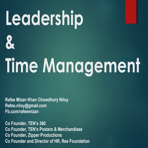 Time management and leadership | PPT