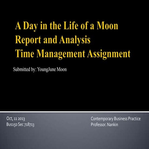 Time management assignment | PPTX