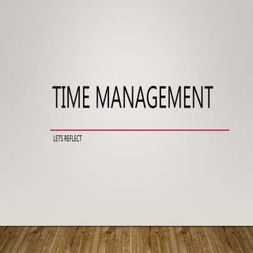 Time Management (Communication Skills - SVIT) | PPT