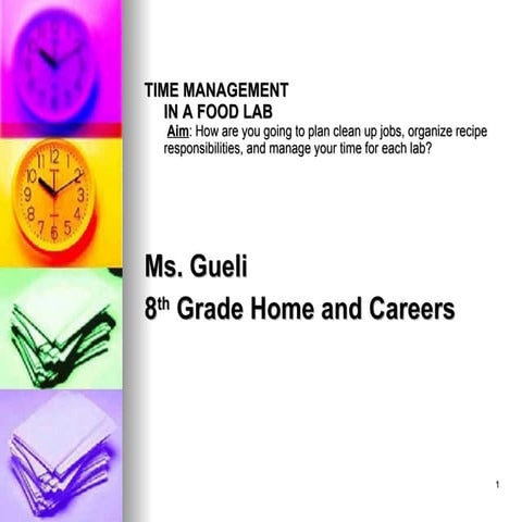 Time Management Foods Lab Worksheet | PPT