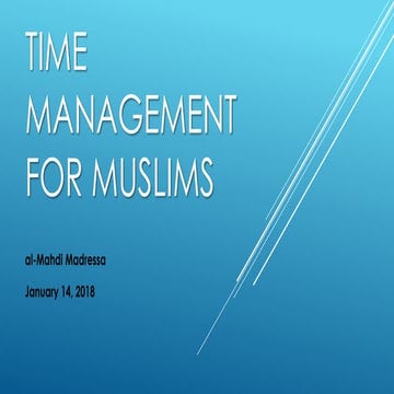 Time Management for Muslims | PPT