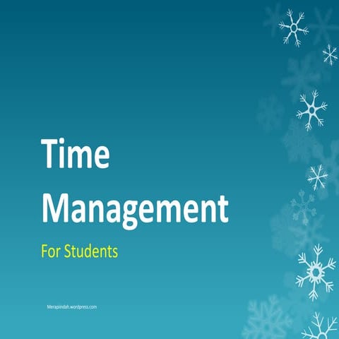 Time management for students | PPT