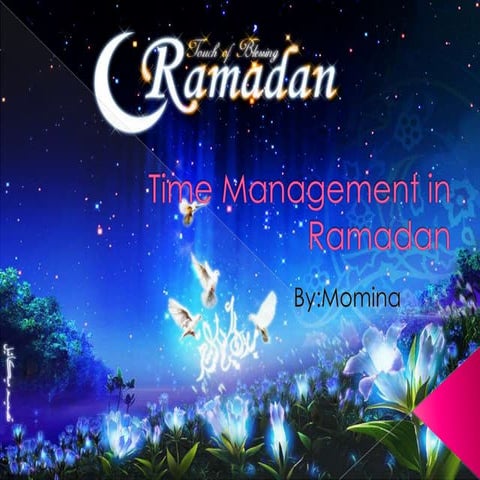 Time management in ramadan | PPTX
