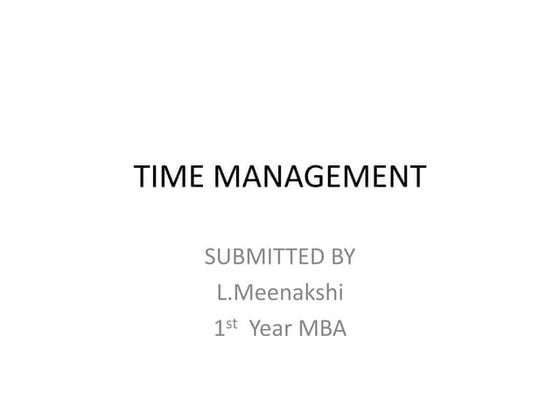 Time management | PPTX