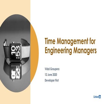 Time Management for Engineering Managers Presentation | PDF