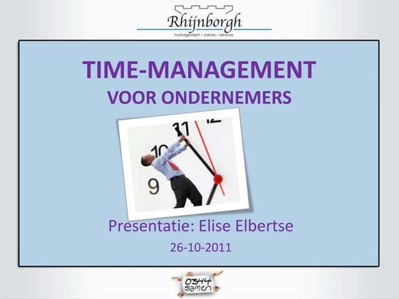 Mmm – 31 Augustus 2009 Timemanagement | PPT