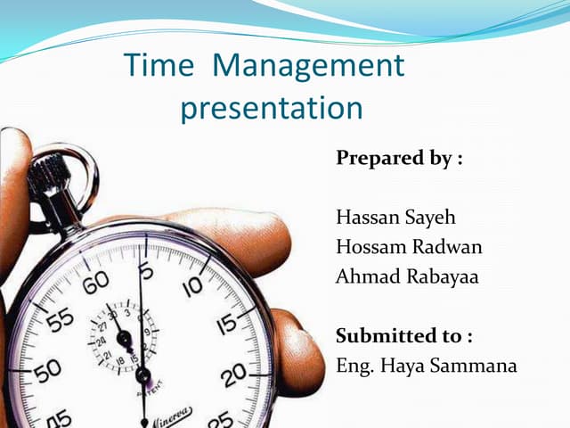 Time management ppt | PDF