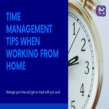 Time Management Tips When Working From Home | PDF