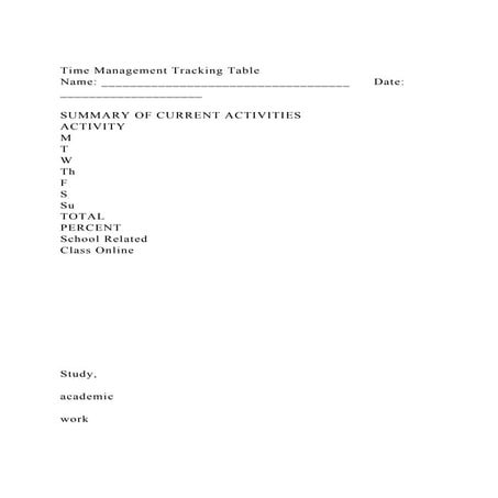 Time Management Tracking Table Name ___________________________.docx