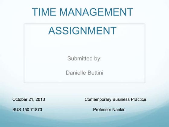 Time management | PPT