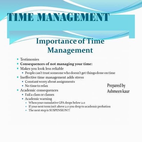 Time management importance | PPT