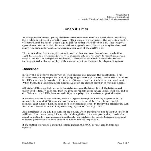 Timeout Timer | PDF