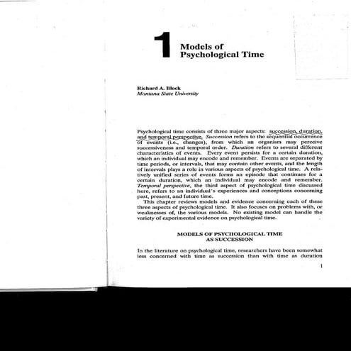 Time Perception | PDF