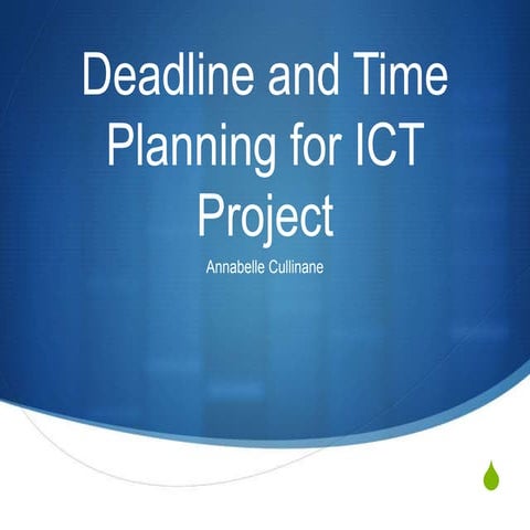 Time planning for ict | PPT