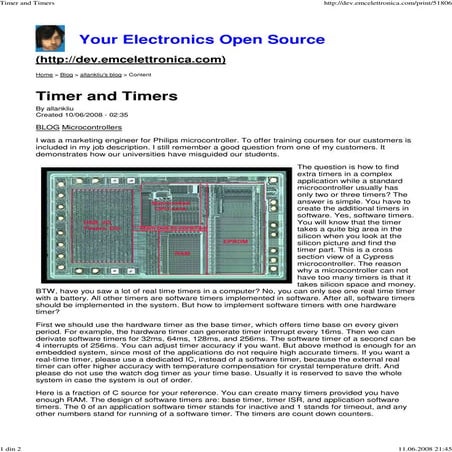 Timer and Timers | PDF | Computing | Technology & Computing