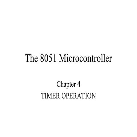 Microcontroller Timer Counter Modules And Applications Ppt