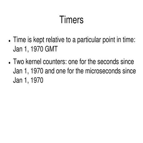 Timers In Unixlinux Pdf Operating Systems Computer Software And 0375