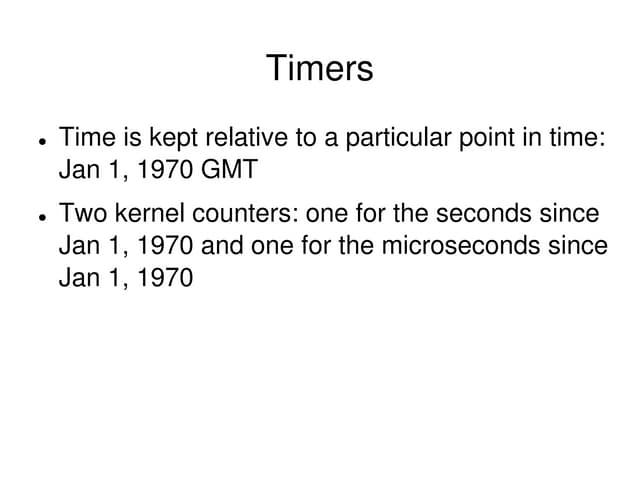 Timers In Unixlinux Pdf Operating Systems Computer Software And 0375