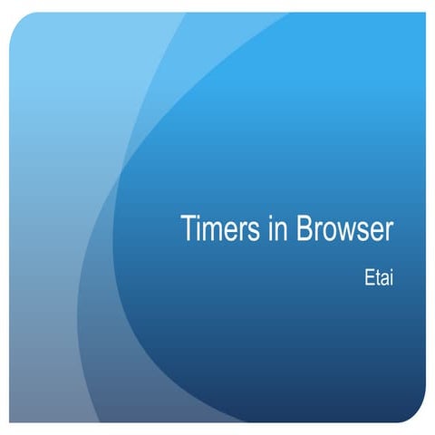 Timers in Browser