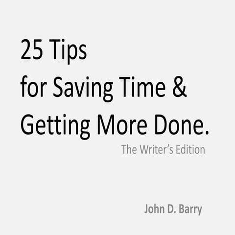25 Tips for Saving Time and Getting More Done: The Writer's Edition | PPT