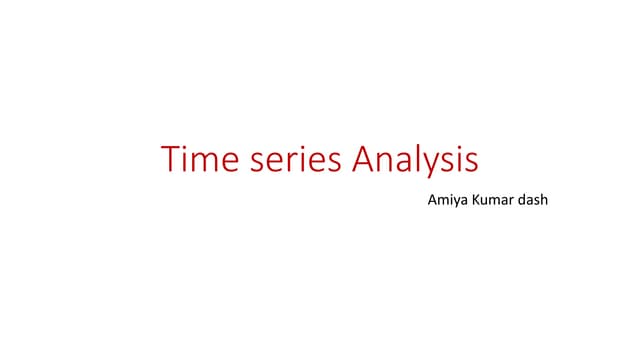 Time Series Analysis And Forecastingppt