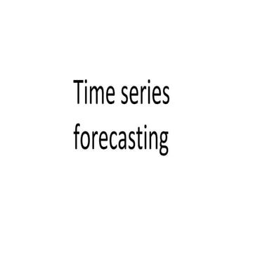 Time Series Forecasting In Python | PPTX