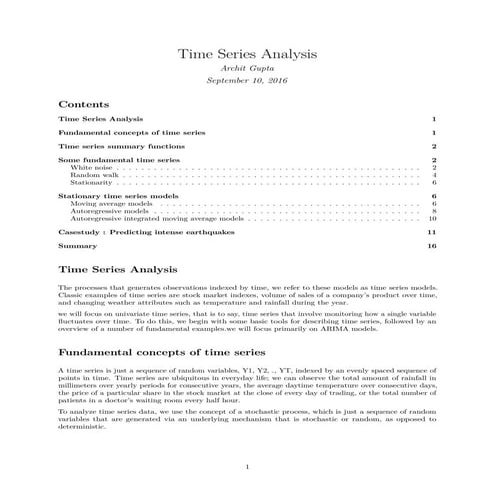 Time Series Analysis with R | PDF