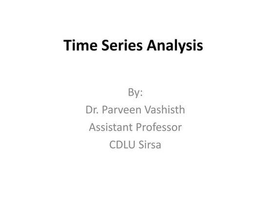 TIME SERIES | PPT