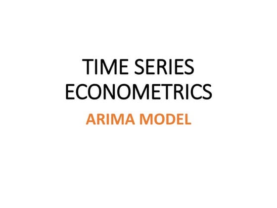 time series analysis | PPT