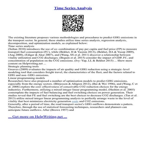 Time Series Analysis | PDF