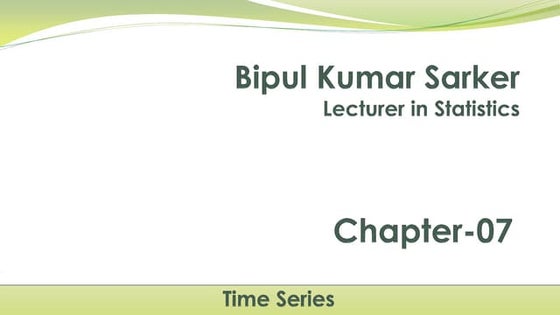 time series analysis | PPT