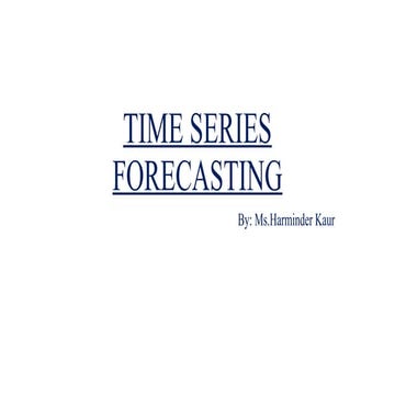 time series analysis | PPTX