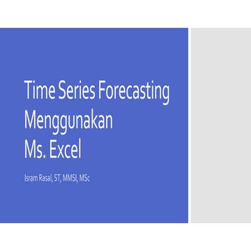 Time series forecasting | PPT