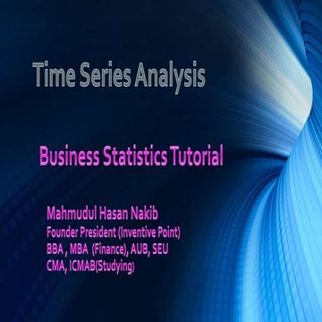 Time Series Analysis (Business Statistics Tutorial ) | PPTX