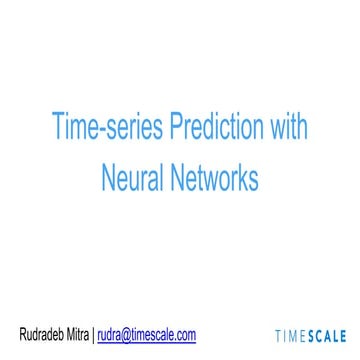 Time-series prediction with neural networks | PPT